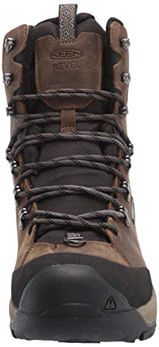 KEEN Men's Revel 4 High Polar Insulated Waterproof Snow Boot, Canteen/Black, 8.5
