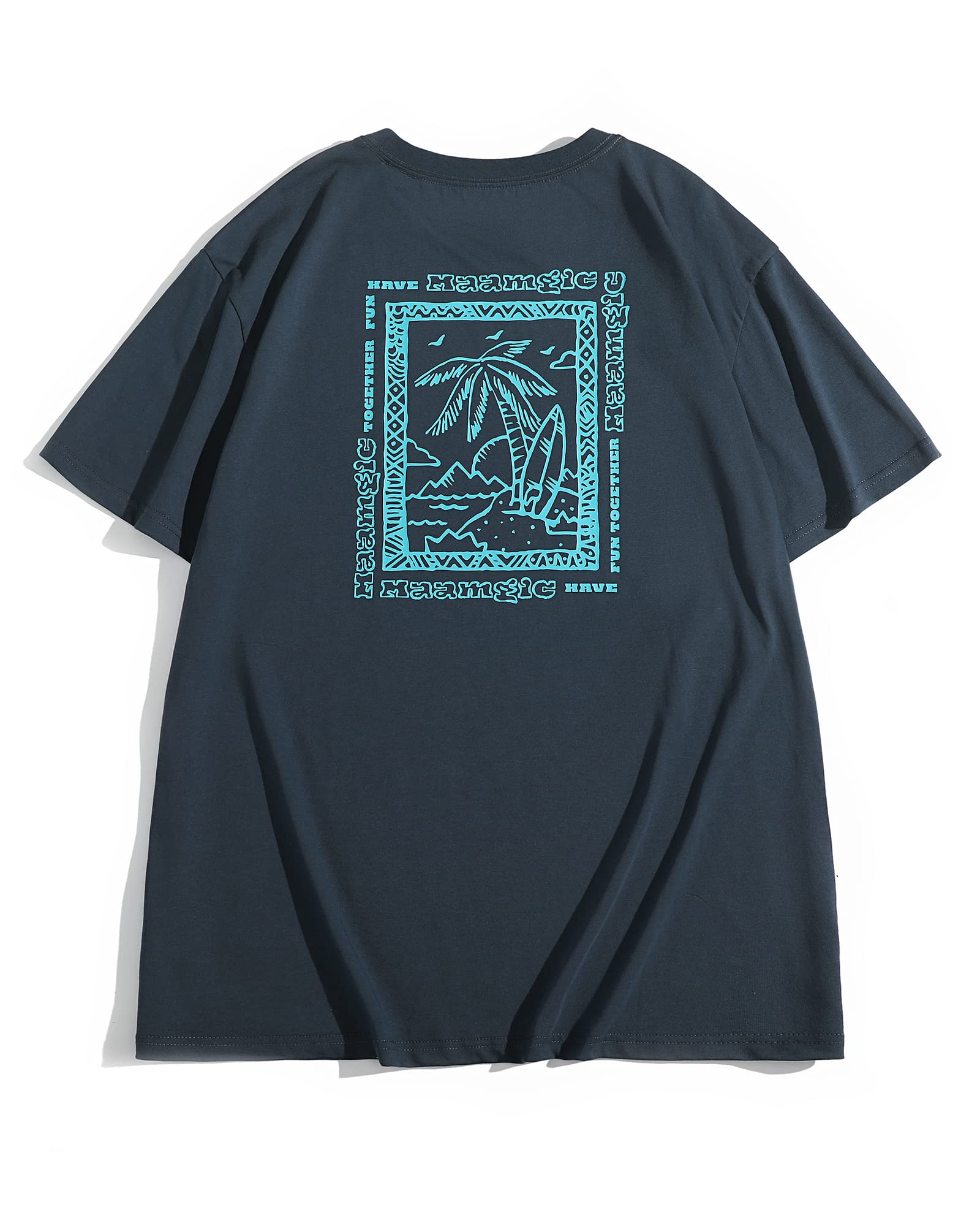 maamgic Mens Graphic T-Shirts Soft Cooling Touch Tees with Pocket
