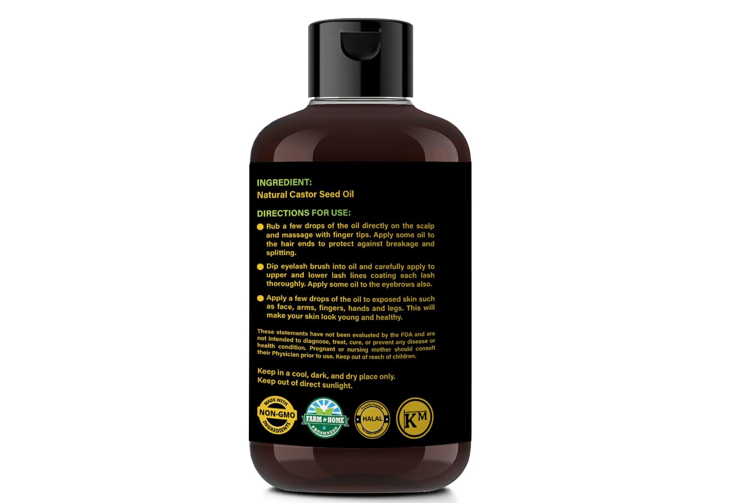 Jamaican Black Castor Oil (10.15 fl oz) - 100% Pure for Hair, Eyelash & Eyebrow Growth, Hair Loss Prevention Serum