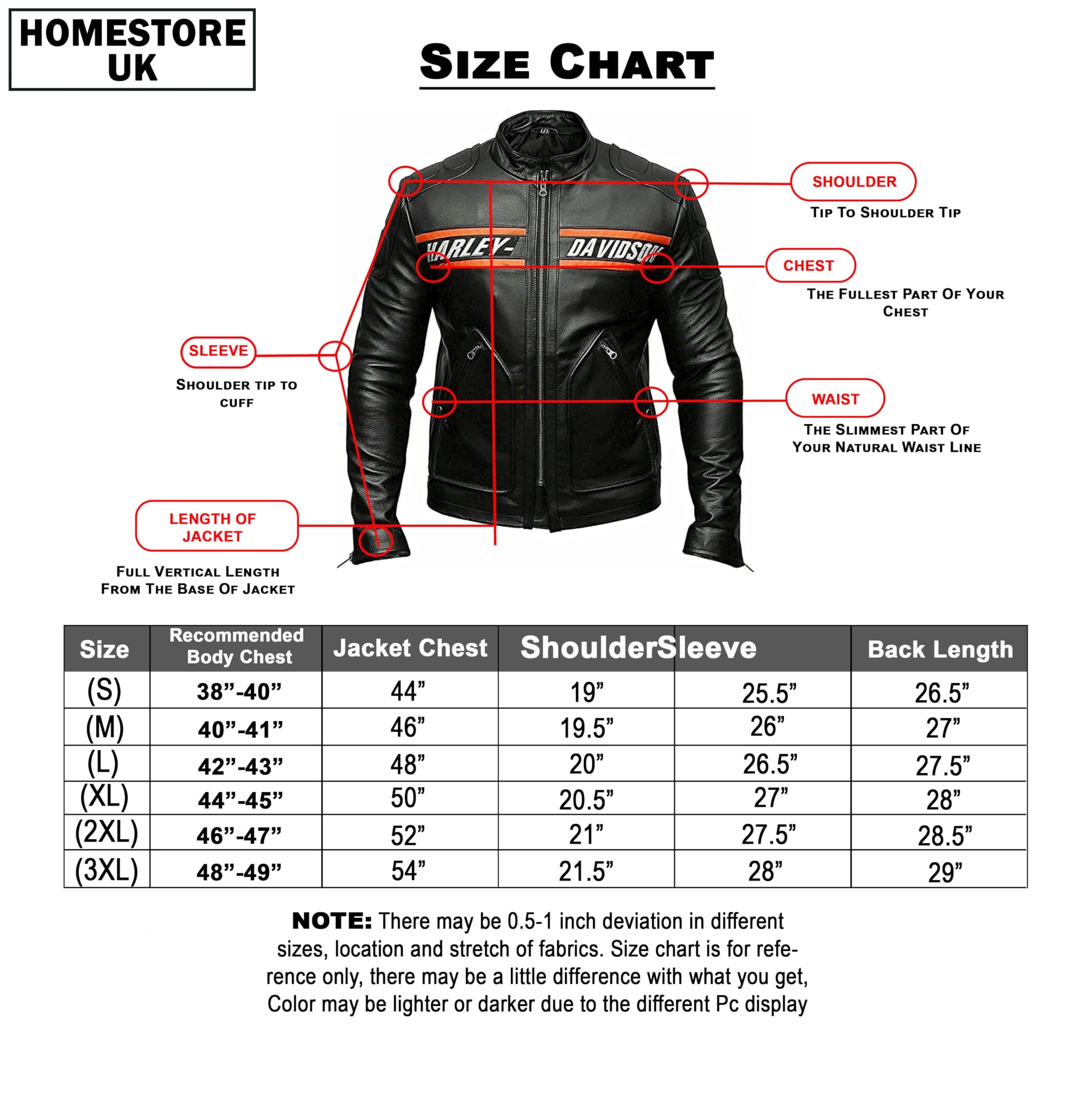 Homestoreuk TJVZ Mens Black Biker Leather Jacket Genuine Cowhide Motorcycle Riding Leather Jacket - XX-Large