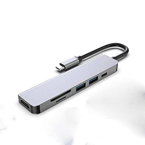 N/A USB HUB C Adapter 6 in 1 USB C to USB 3.0 HDMI-Compatible Dock USB-C Type C 3.0 Splitter