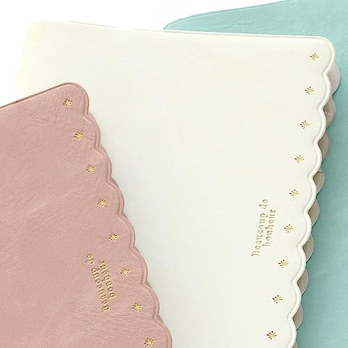 Lab Clip 2401KFR-WH Notebook, Begins in January 2024, B6, Weekly Block, Ruffle, White,
