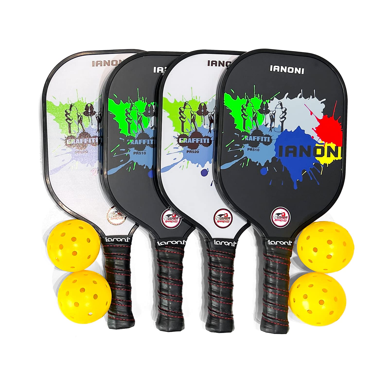 KUIWA Pickleball Net Set with 4 Paddles(Includes Metal Frame +10FT Pickleball Net + 4 Pickleball Paddles + 4 Pickleball Balls + Rules Sheet in Carry Bag)