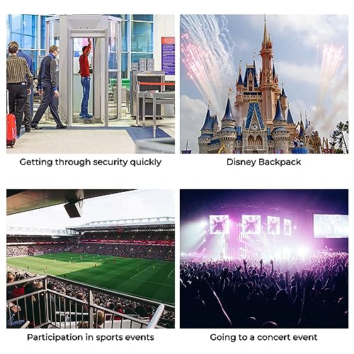 Imyth Clear Backpack Stadium Approved 12x6x12 Small Suitable for School,Concerts,Work,Sporting Events (Rainbow Powder)