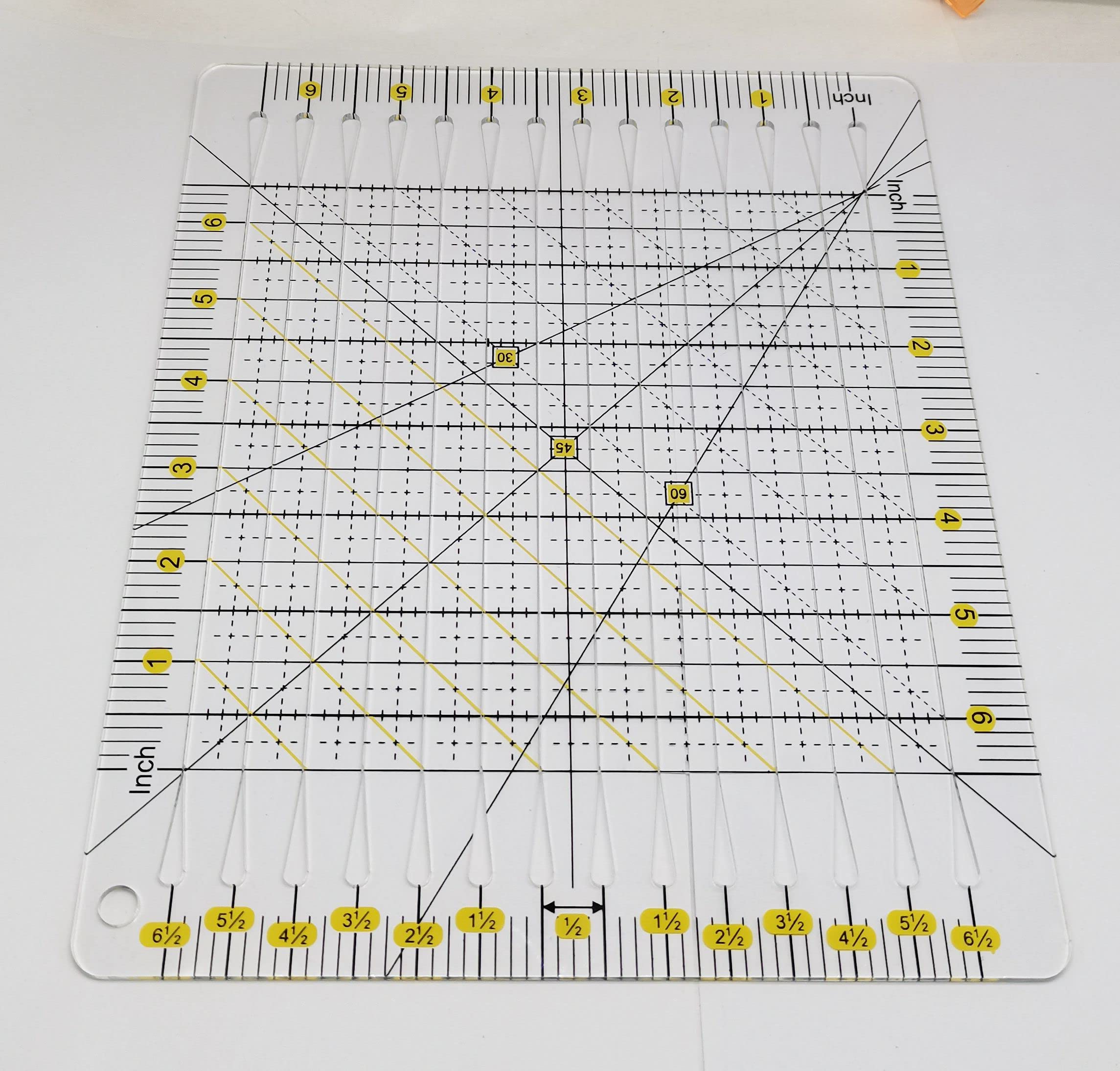 HONEYSEW Acrylic Quilt Cut Ruler Template for Quilting Fabric Cutting Crafts
