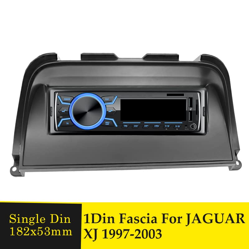 One Din Car Radio Facia for Jaguar XJ 1997-2003 Stereo Audio DVD CD Player Panel Dash Trim Fascia Face Plate Frame Console Bezel