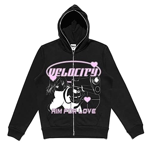 Womens Men Rhinestone Skeleton Hoodies Y2k Full Zip Up Over Face Gothic Skull Graphic Printed Oversized Jacket Streetwear