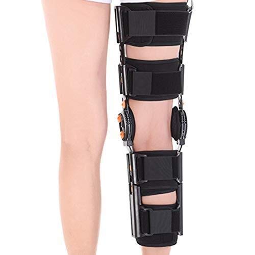 Knee Brace Knee Brace with Strap, ROM Adjustable Post OP Patella Injury Immobilizer Brace Orthopedic Guard Protector Full Leg Stabilizer Knee Orthosis Splint