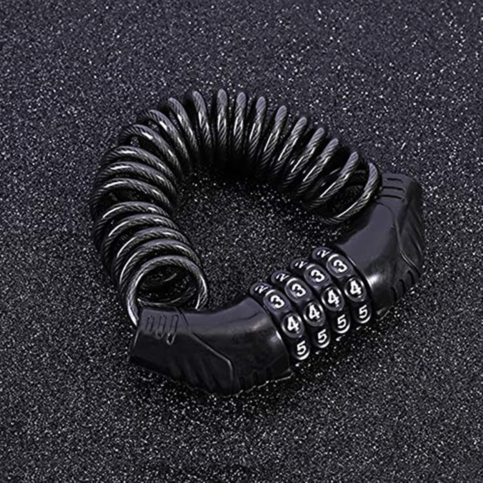 Kingsea Motorcycle Helmet Lock Bike Cable Lock, 5.2 Ft Portable Mini Bicycle Lock Anti-Theft Security 4 Bit Retractable Combination Helmet Lock Cable for Baby Strollers, Suitcases 1 Pack