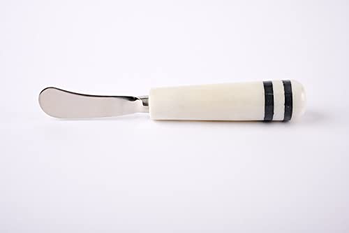 Mud Pie Striped Marble Board Sets (Paddle), board 16"" x 7"" | spreader 7"""