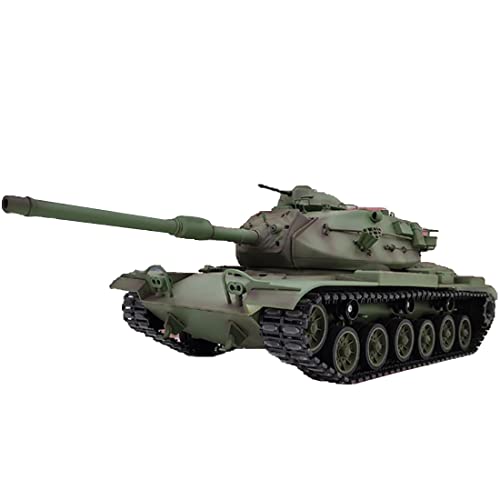 Ottima 2.4G Remote Control Tank Model, 1:16 RC American M60A3 Main Battle Tank Military Tank Model with Lighting Sound Effect for Adults