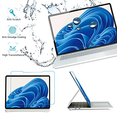 Megoo [2 Pack Glass Screen Protector for Surface Laptop Studio 2/ Surface Laptop Studio 14.4'', Easy Installation/HD Transparent/Scratch Resistant/Case and Surface Pen Friendly 9H Tempered Glass