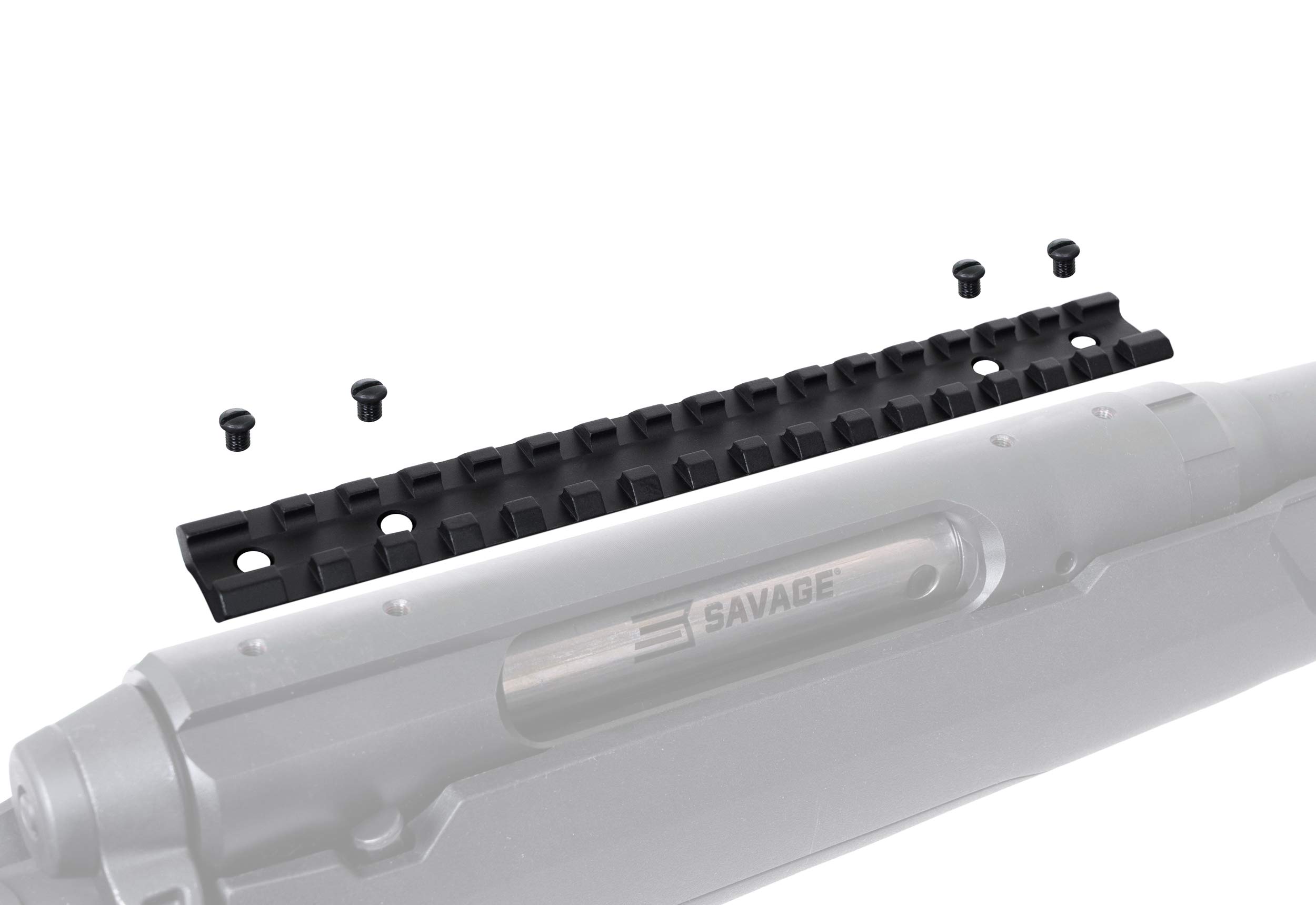 Monstrum Picatinny Rail Mount for Savage Axis | Pre 9/2021 | 20 MOA | 4-12x44 Rifle Scope with Adjustable Objective and Scope Rings | Bundle
