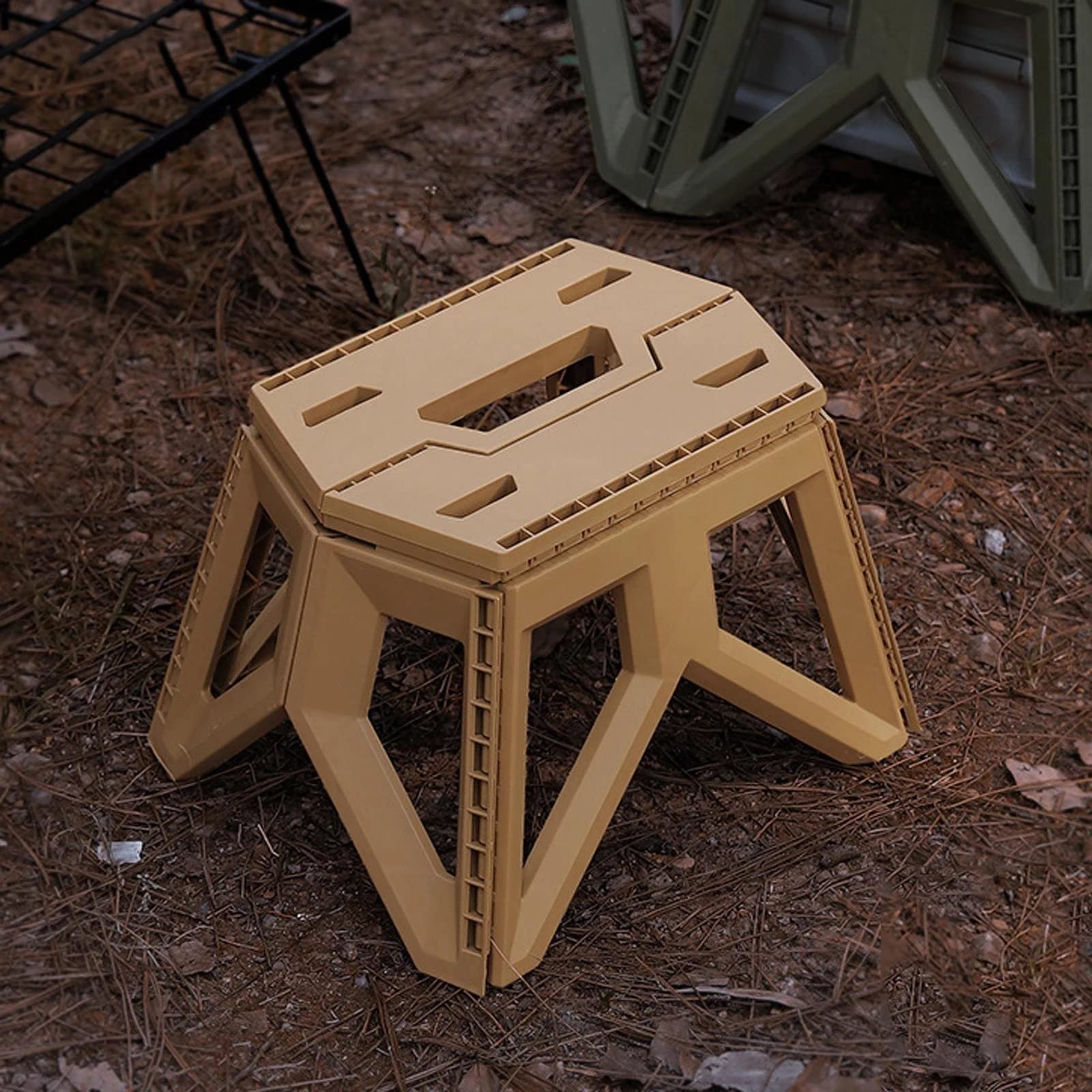 LMMDDP Collapsible Foldable Stool Camping Chair Outdoor Lightweight Hiking BBQ Seat Lazy Resting ( Color : E , Size : 1 )