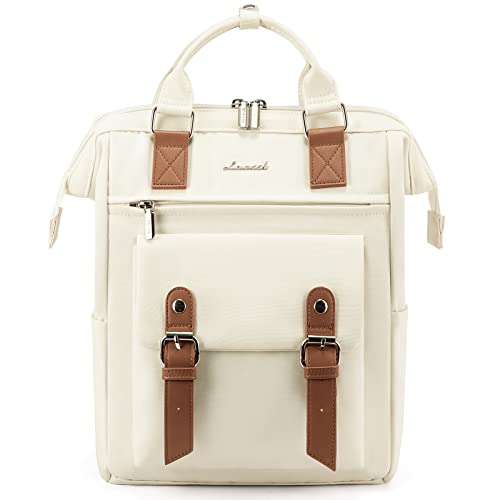 LOVEVOOK Mini Backpack for Women, Small Backpack Purse Cute Daypacks Stylish Bags for Shopping, Work, Dating, White-Brown