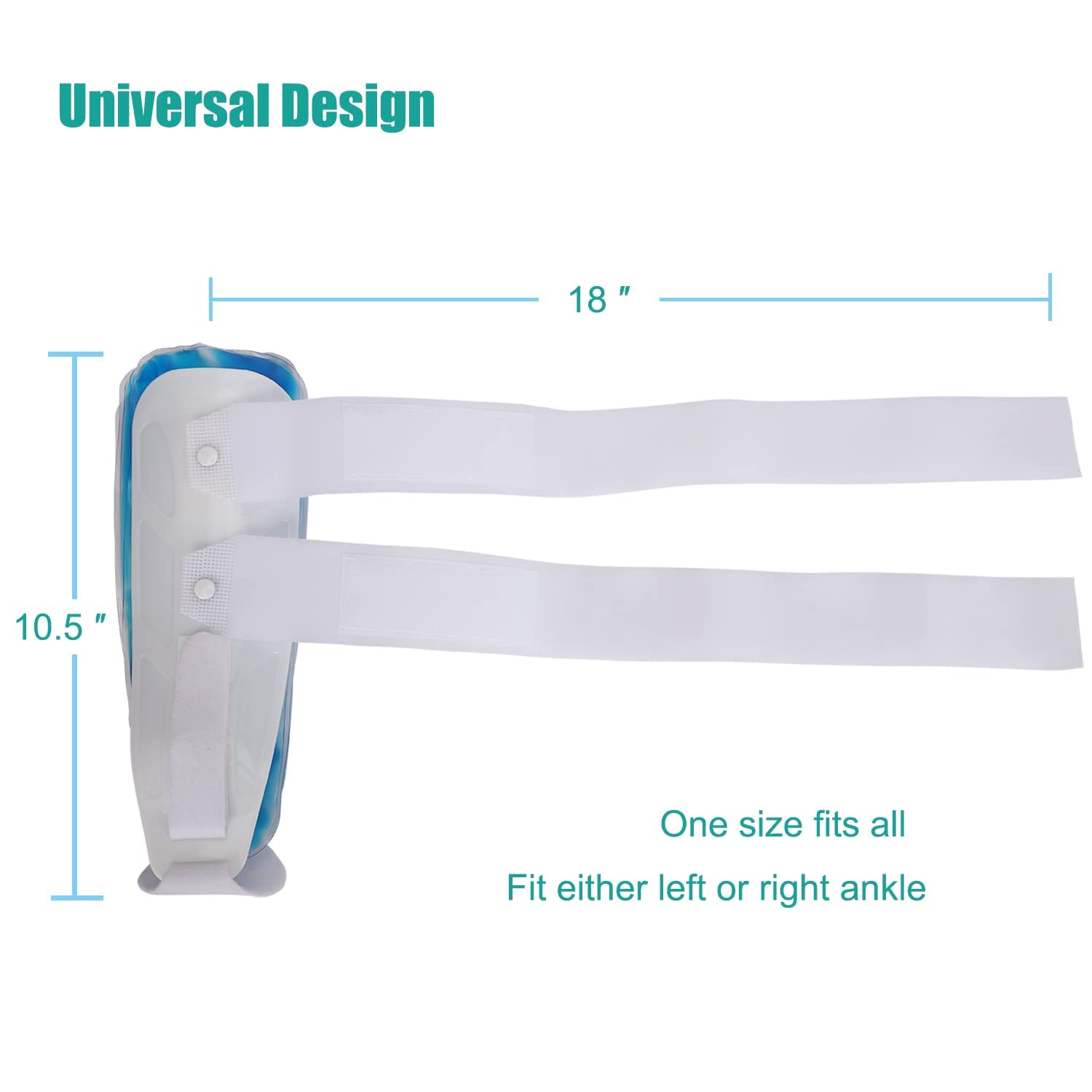 KOMZER Ankle Brace Stirrup Ankle Splint Stabilizer Support for Sprains, Tendonitis, Reduce Ankle Swelling and Inflammation, Injury Protection and Arthritis Pain (Gel Pads) Reduce Ankle Swelling