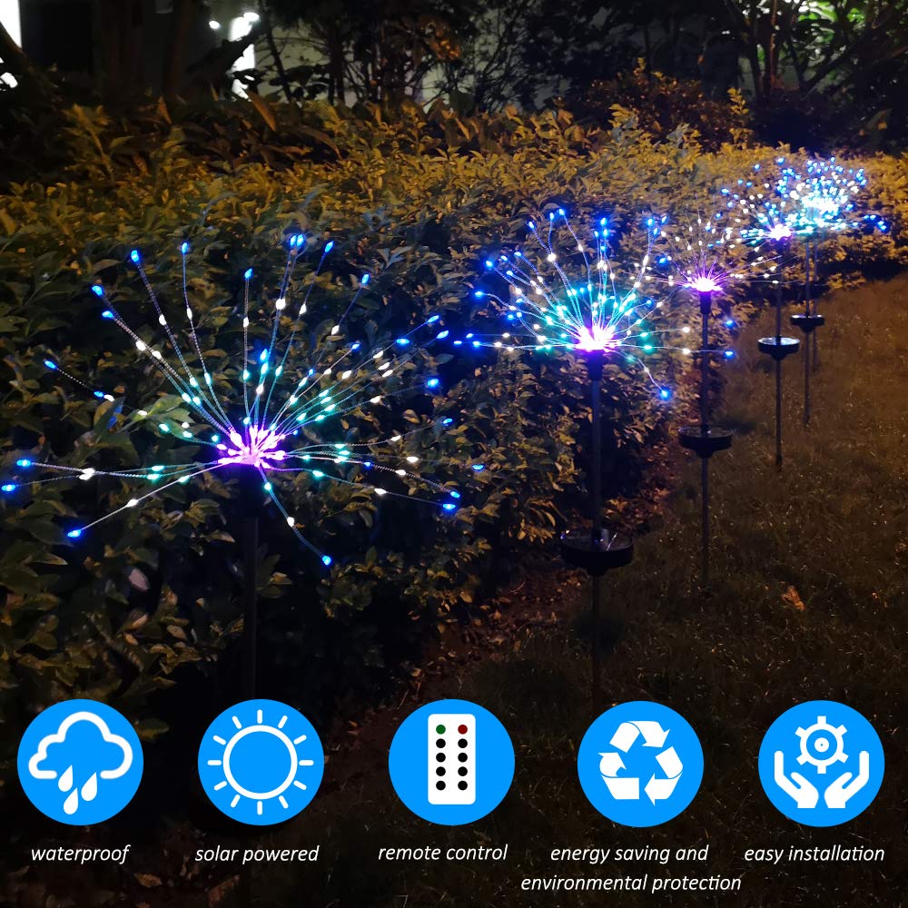 INDARUN Solar Garden String Lights (Firework-3)