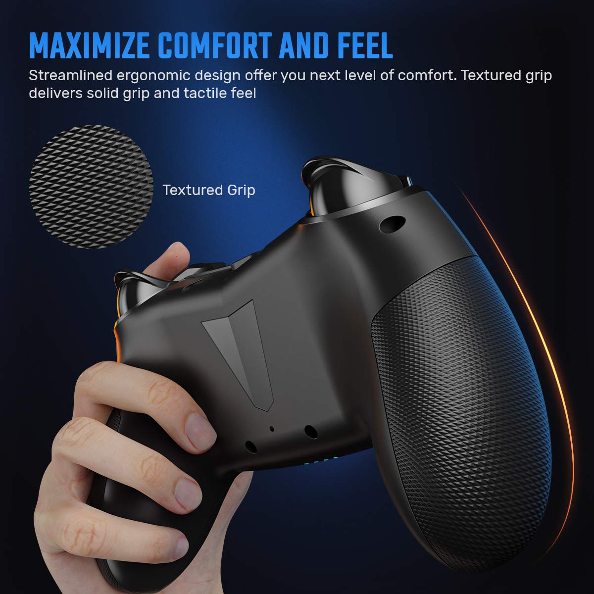 IFYOO V911 2.4G Wireless PC Game Controller USB Gaming Gamepad Joystick For Computer & Laptop & Notebook (Windows 10/8/7/XP, Steam), Android and PS3 - Black