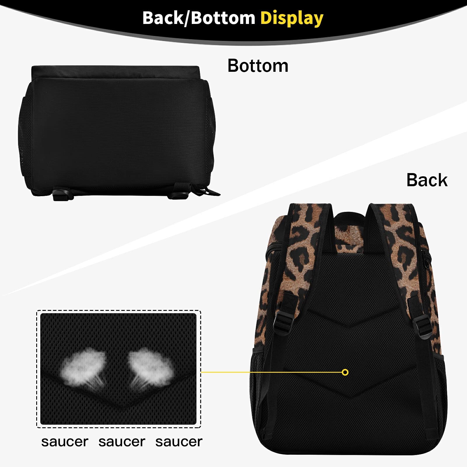 Leopards Cooler Backpack for Women Men Picnic Cooler Bags Insulated Leakproof Portable