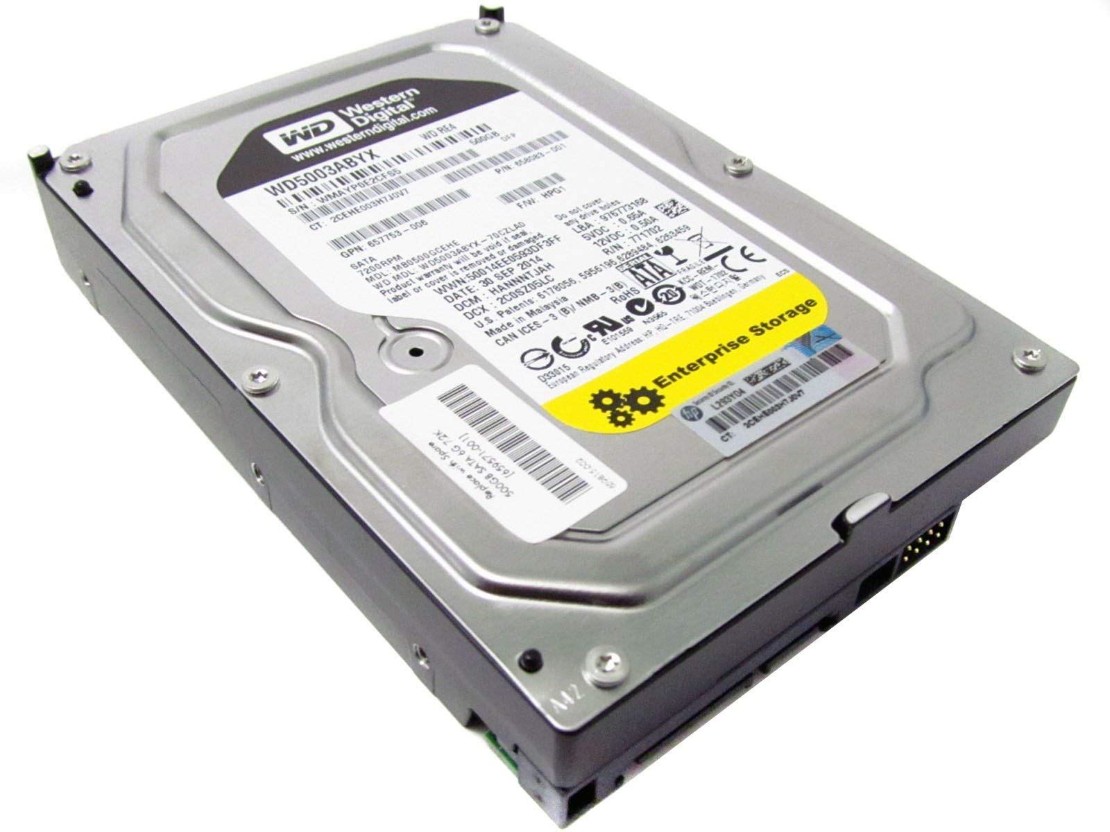 HP 659571-001 500GB Non-hot-Plug SATA Hard Drive - 7,200 RPM, 6Gb/sec Transfer Rate, 3.5-inch Large Form Factor (LFF), Midline (Renewed)