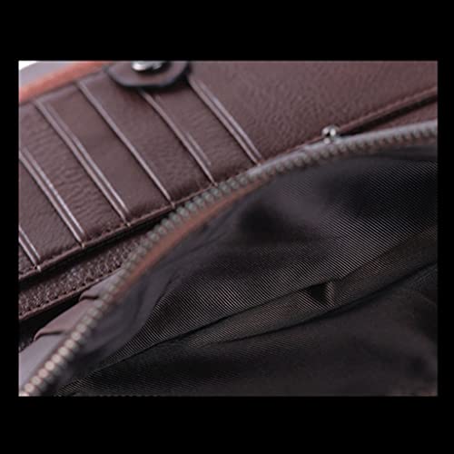 N/A Women's Long top Layer Cowhide Wallet Super Large Capacity Card Slot Men's and Women's Multifunctional Handbag (Color : E, Size : 1)