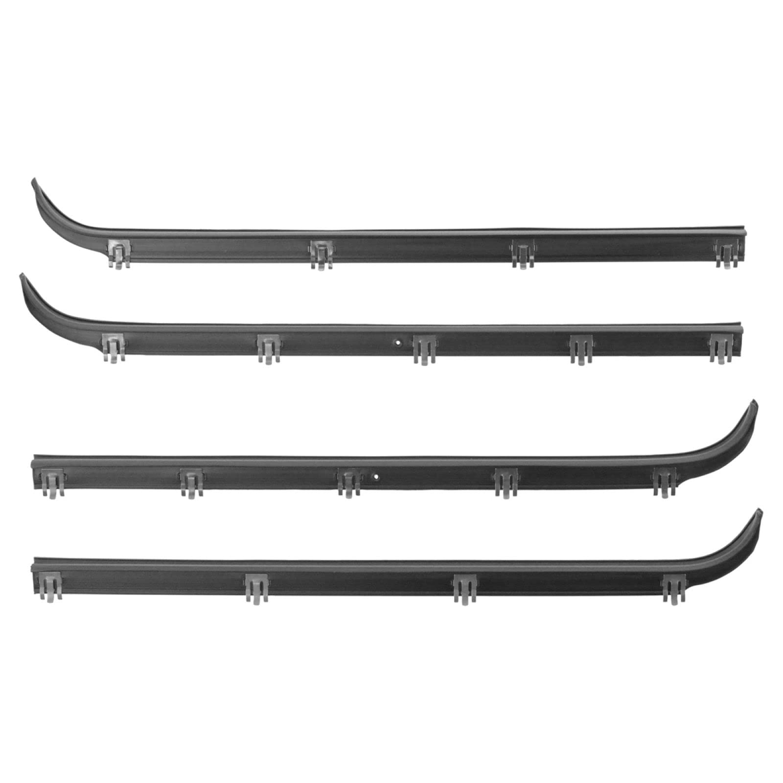 Inner & Outer Window Sweep Felts Seals Weatherstrip 4 Pc Kit Set for Ford Truck