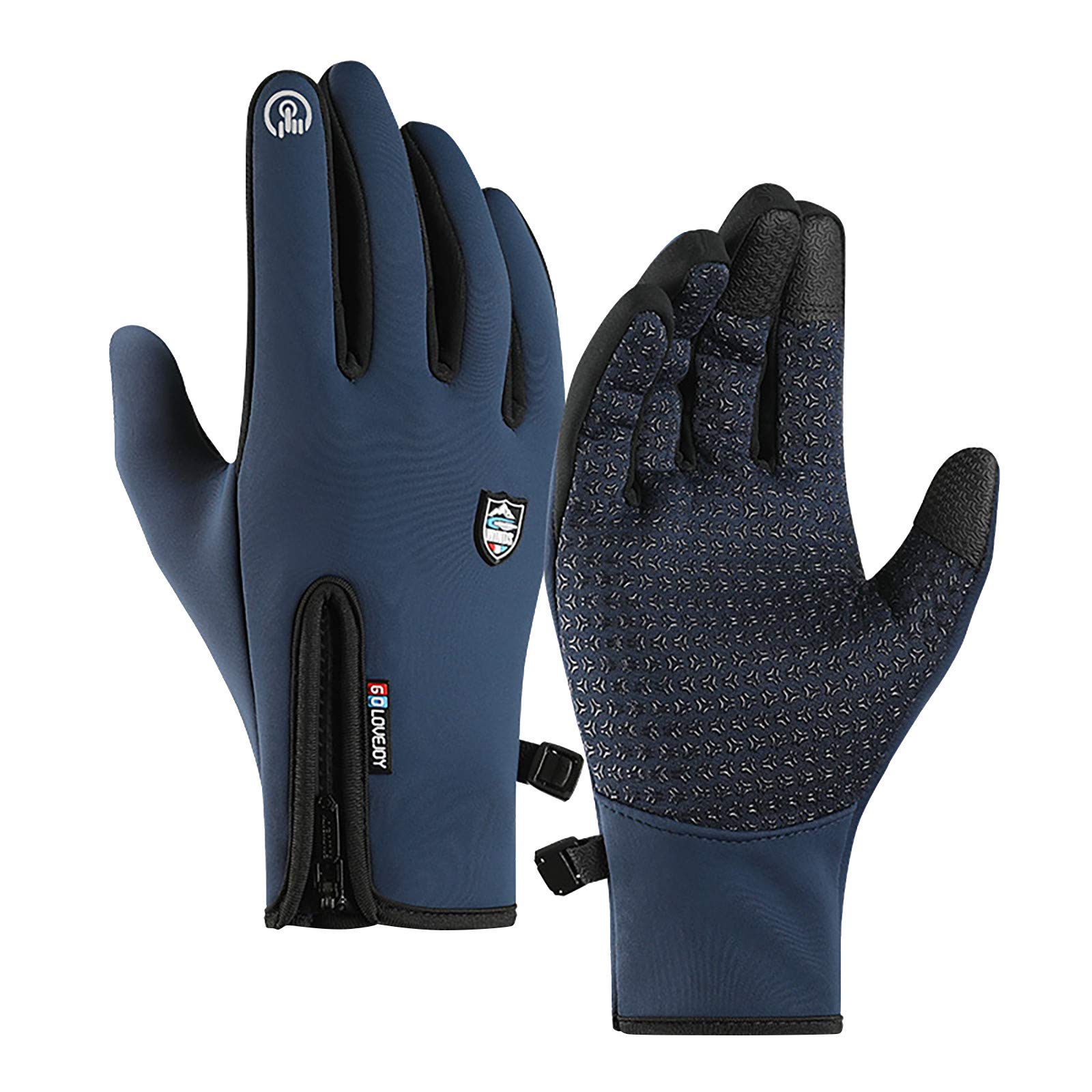 MAIMO Unisex Outdoor Waterproof Windbreak Gloves Winter Screen Plus Crampons Ice Cleats for Shoes and Hiking Boots