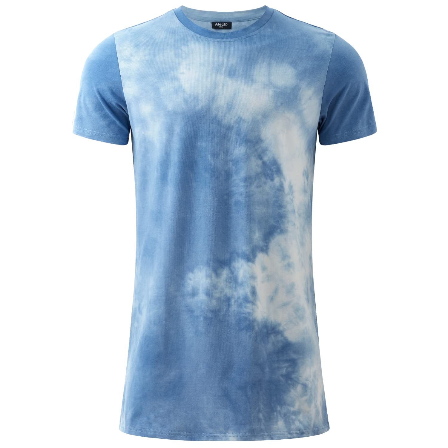 LETAOTAO Mens Tall T Shirts Tie Dye Shirts for Men Extra Long Tshirts Longline Hipster Print Tee for Tall Men