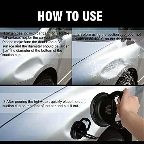 Kaisiking Yellow Suction Cup Dent Puller Handle Lifter Car Dent Puller Remover for Car Dent Repair, Glass,Tiles, Mirror, Granite Lifting and Objects Moving