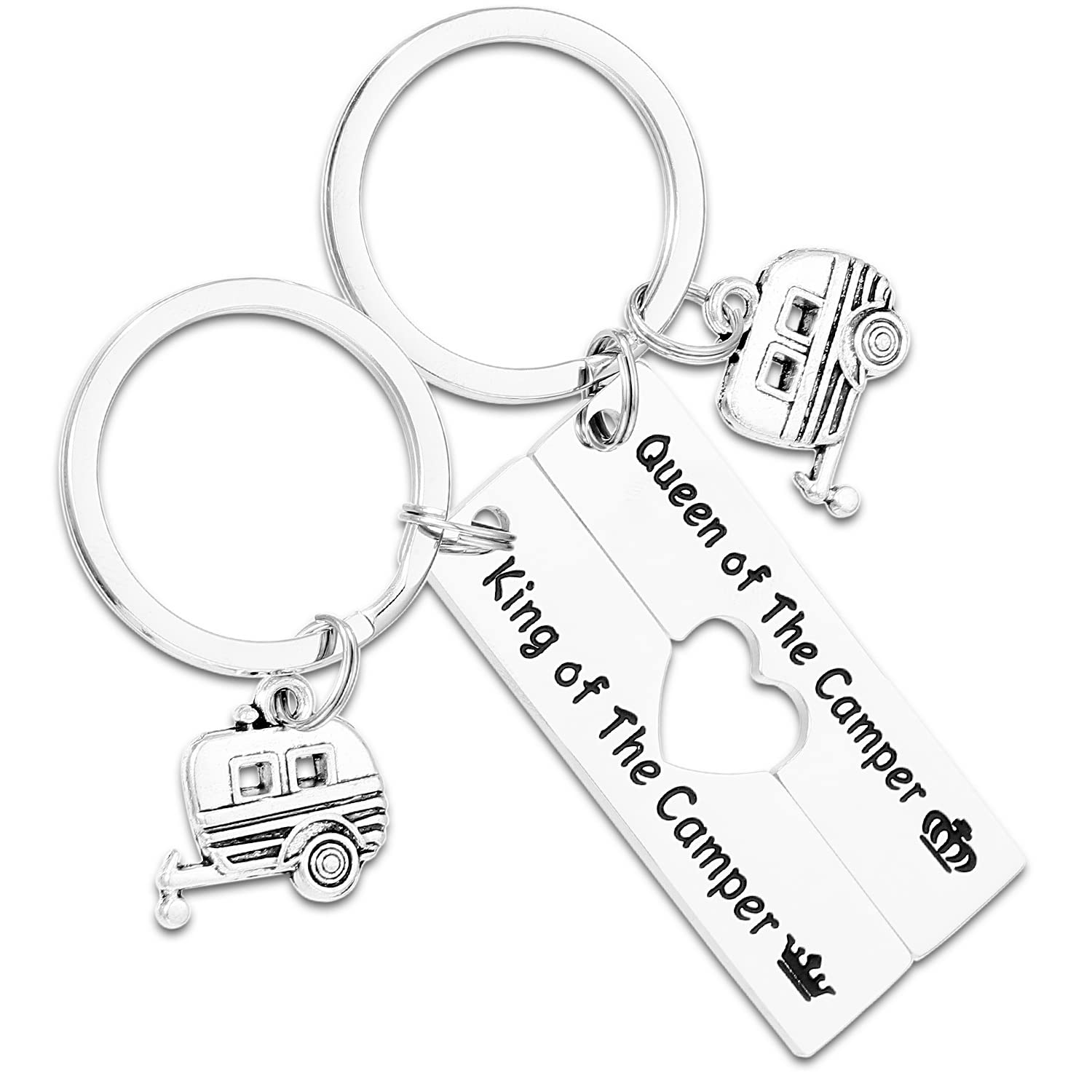Kivosliviz Rv Camper Gifts Keychain for Men Women Cute Camping Stuff Best Rv Themed Camping Lovers Jewelry Camper Keyring Rv Keychain Camper Keychain