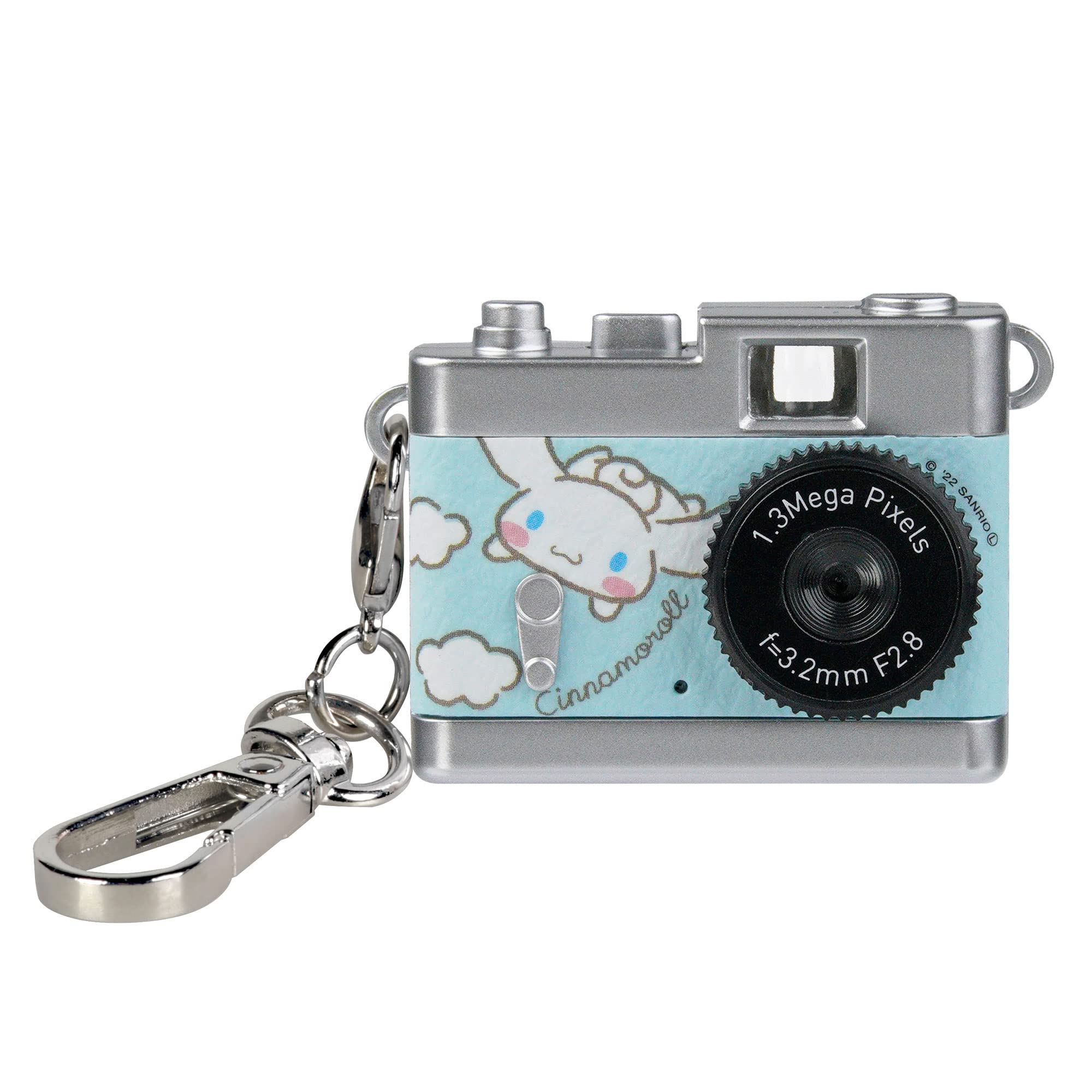 Kenko 162767 Pieni Digital Toy Camera, Sanrio Character, Cinnamoroll, Keychain Set, 1.31 Megapixels, Photo and Video Capture, Micro SD Card Slot