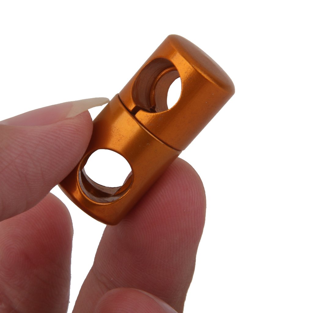 Kloware 360 Degree Gold Aluminum Alloy Camping Tent Pole Crossover Clamp Buckle 7mm