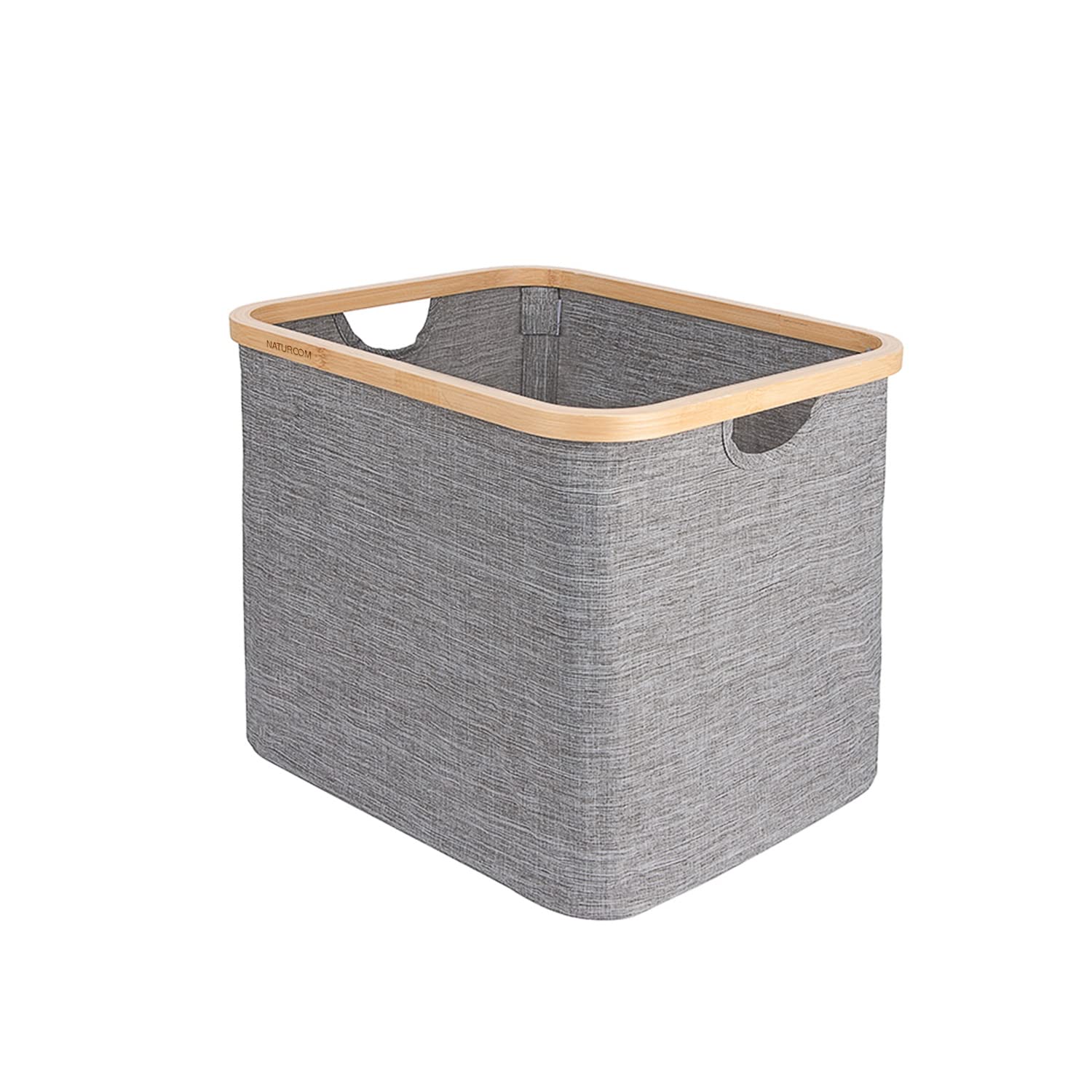 Naturoom 93L Bamboo Laundry Basket | Clothes Hamper With Lids, Folding Bamboo Frame Fabric Storage Bin With Handles, For Bathroom, Bedroom, Nursery Room/Towels/Blankets/Toys Storage | Organizer.