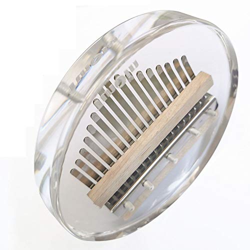 Kalimba 17 Key Cute Round kalimba Acrylic Crystal Fingertips Thumb Piano Round Crystal Thumb Piano