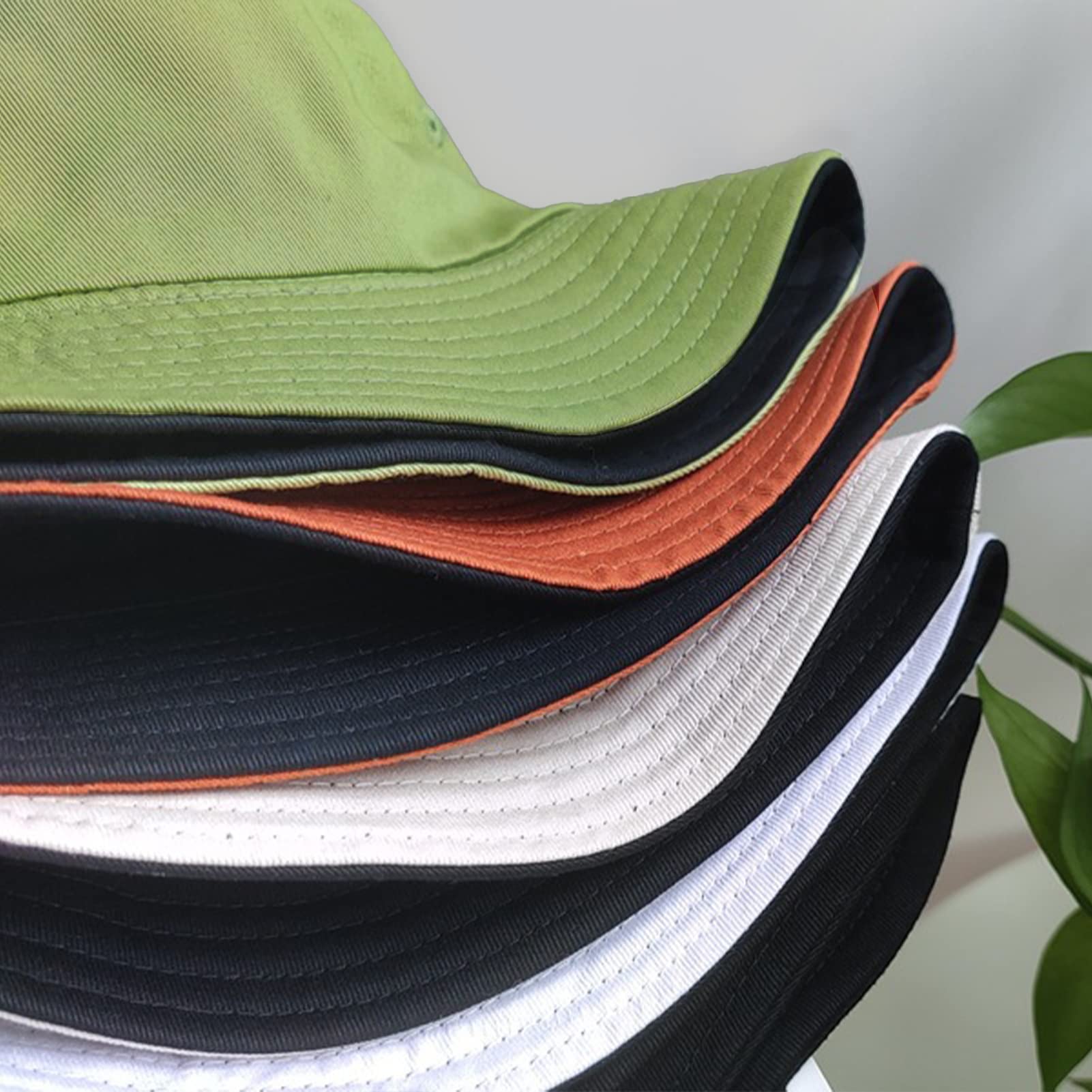 Oversize XXL Cotton Bucket Hat, Unisex Reversible Trendy Fisherman Hats, Double Side Wear Fishing Hat Summer Sun Hat
