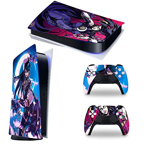 Japan Warrios PS5 Digital Edition Whole Body Vinyl Skin Sticker Decal Cover for Playstation 5 Digital Edition System Console and Controllers