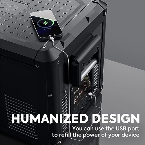 ICECO VL35 ProS 35 Liters Portable Refrigerator, Multi-directional Lid, Dual USB & DC 12/24V, AC 110-240V, Steel Compact Refrigerator Powered by SECOP, 0℉ to 50℉, Home & Car Use [Upgrade]