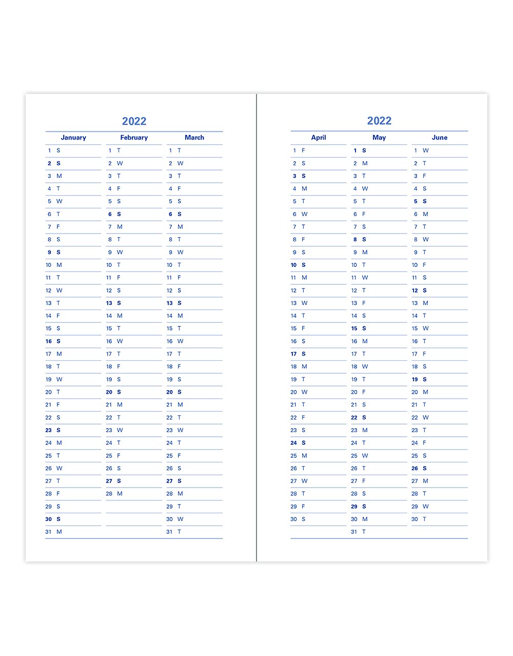 Letts of London Verona Slim week to view 2022 diary - black, (22-080446)