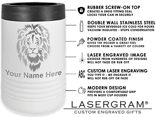 LaserGram Double Wall Insulated Beverage Can Holder, Emergency Dispatcher 911, Personalized Engraving Included (Standard Can, White)