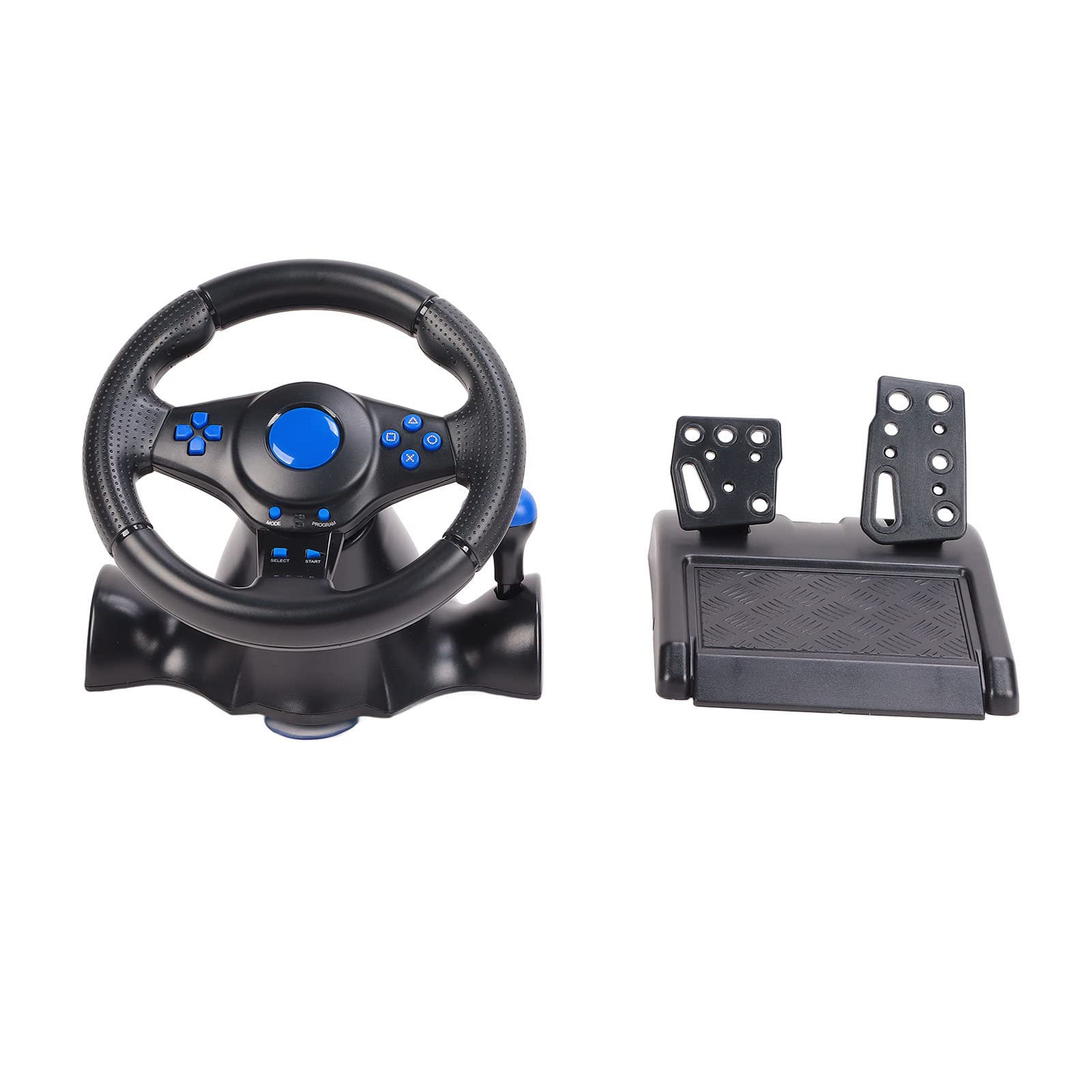PC Steering Wheel, 180 Degree Rotation Programmable USB Racing Game Wheel, with Spring Pedal, for PS4, for PS3, for XBOX One, for XBOX 360, for Switch, PC