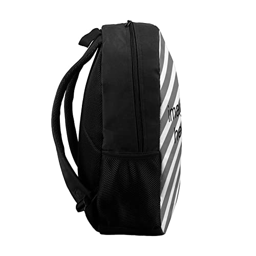 Zeuxukw Backpack Bookbag Casual Daypack Lightweight Rucksack with Water Bottle Holders For Teens College Library Travel One Size