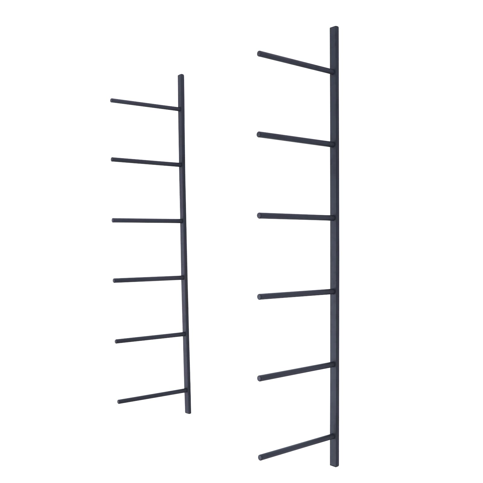 LOYALHEARTDY Multilayer Yoga Mat Storage Rack Wall Mounted Foam Roller Storage Rack Metal Large Capacity Mat Display Rack for Install Yoga Strap Yoga Accessories Resistance Bands