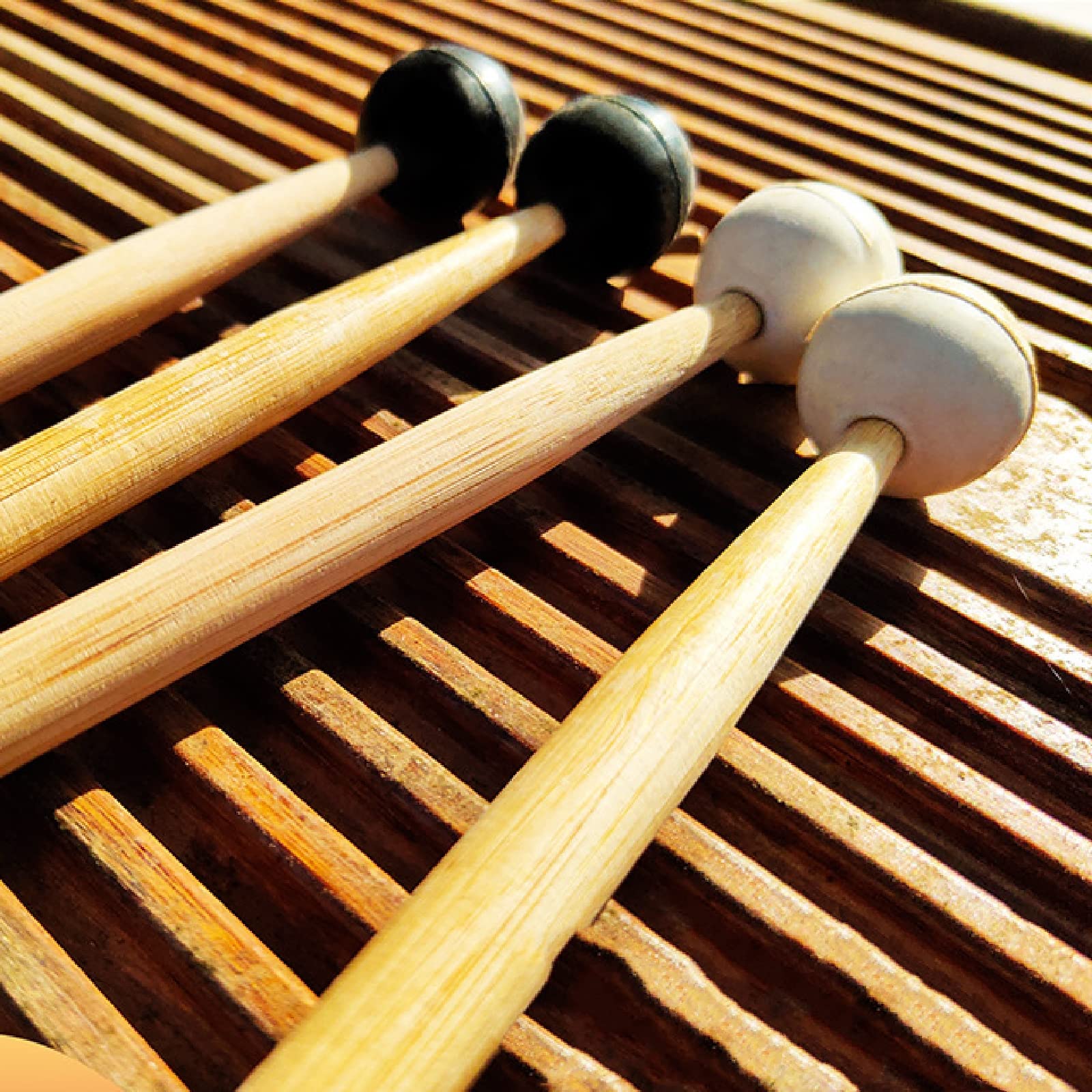 Miwayer Rubber Mallet 8/12.5/15in Drumsticks for Percussion Such as Tongue Drum, Xylophone, Glockenspiel, Handpan (12.5in)