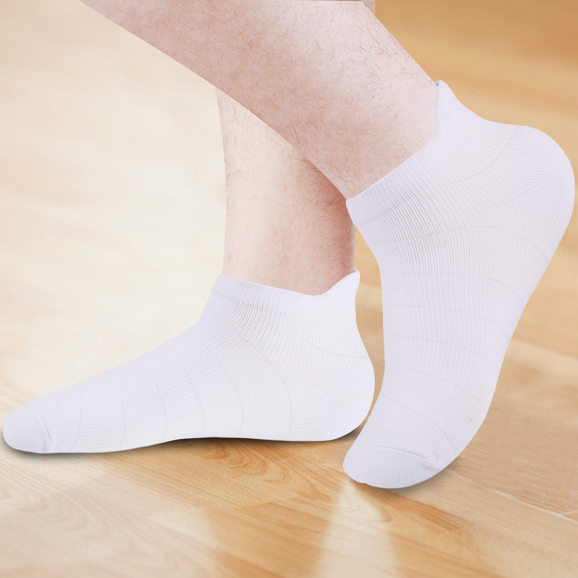 JHM Athletic Compression Running Socks for Men & Women - Low Cut Sport Socks Black Size M