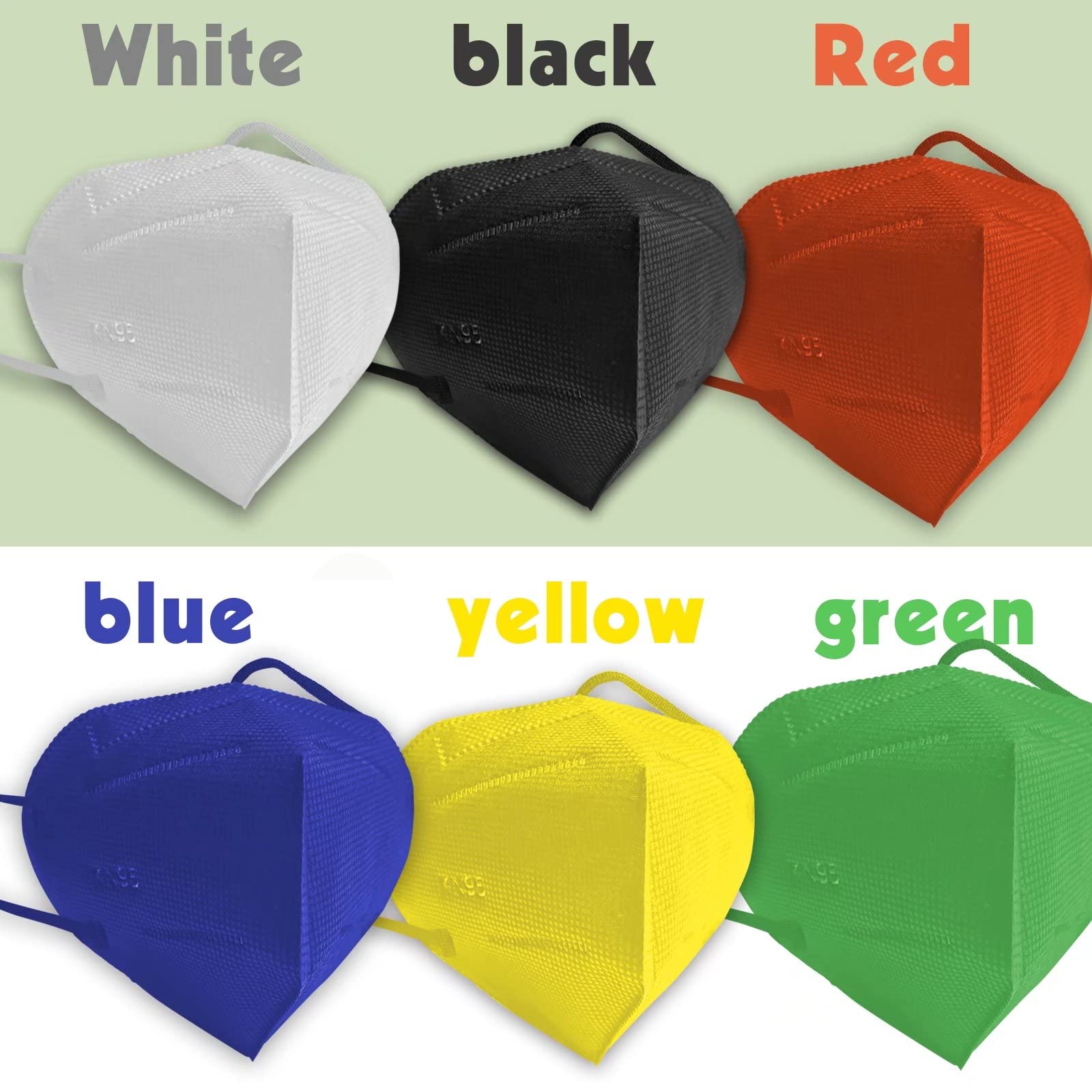 KN95 Face Mask For Adult ,60Pc Disposable 5-Ply Breathable and Comfortable Safety Mask with Elastic Ear loop&Nose Bridge Clip
