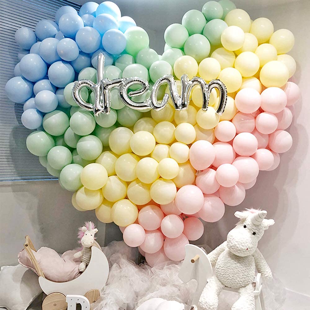Kalyerparty Pastel Balloons,100 Pcs 10inches Assorted Pastel Balloons for Birthday Baby Shower Party Decorations