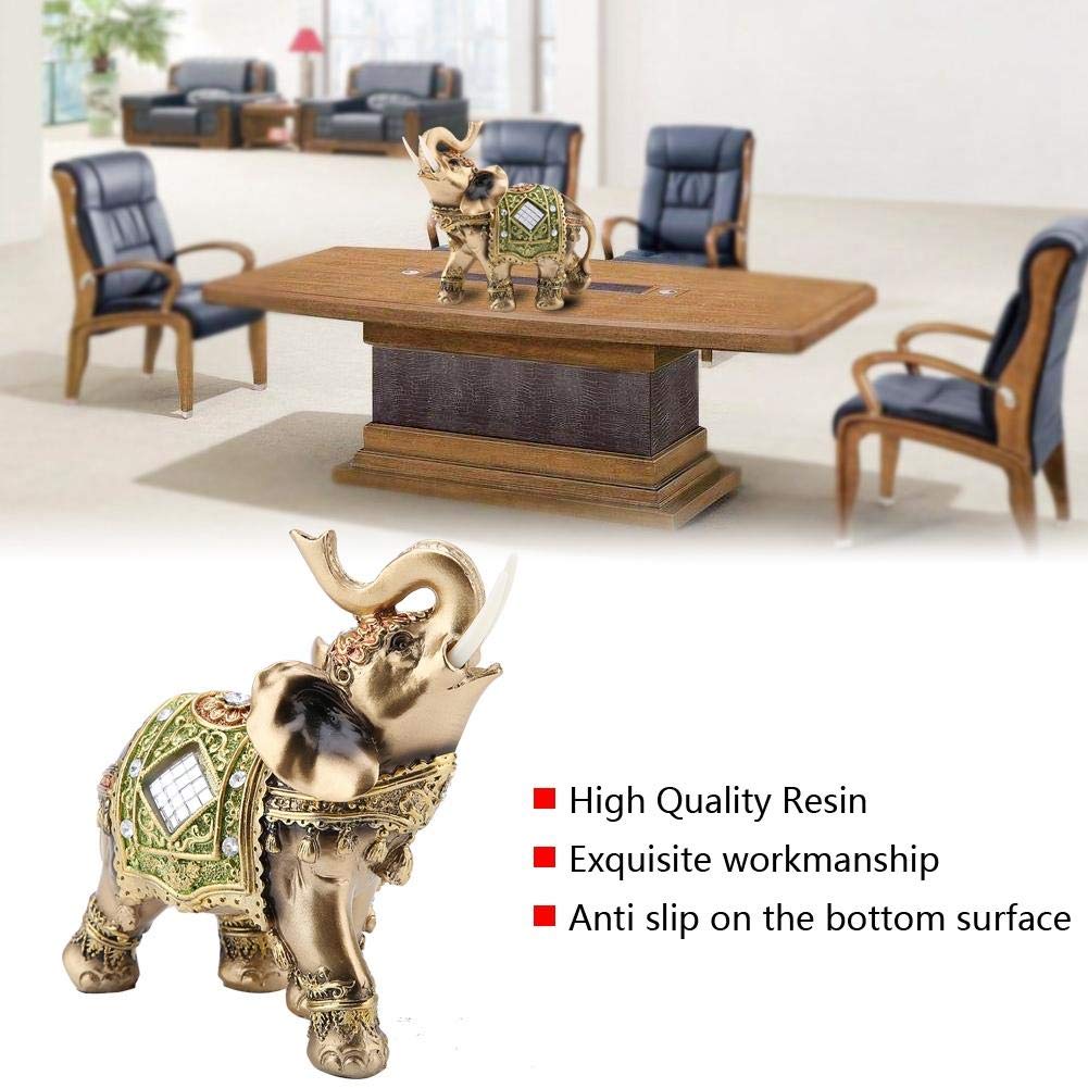 Jarchii Feng Shui Elephant Statue, Retro Figurines Collectible Wealth Lucky Elephant Sculpture Perfect for Home Decor Office Decoration Gift(s M L)(#1)