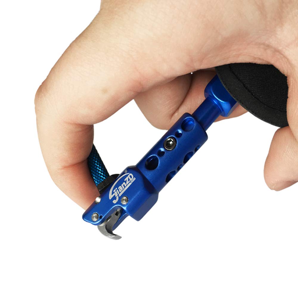 JIANZD Archery Compound Bow Release, Quick Shot Release Aid Trigger - Adjustable Wrist Strap (Black)