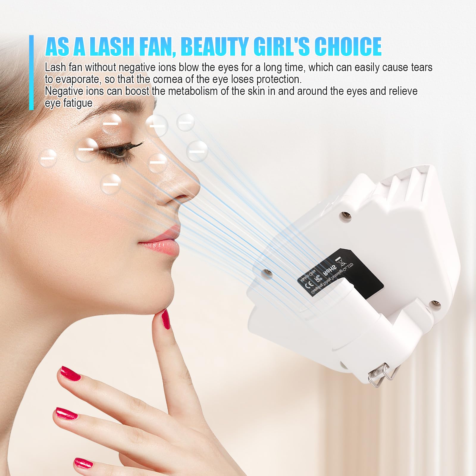 onovatpol Personal Ionizer Air Purifier, Rechargeable Lash Fan, Air Ionizers Handheld, Portable Negative Ion Generator for Crotch, Home, Buses, Planes, Subways, Travel (white)