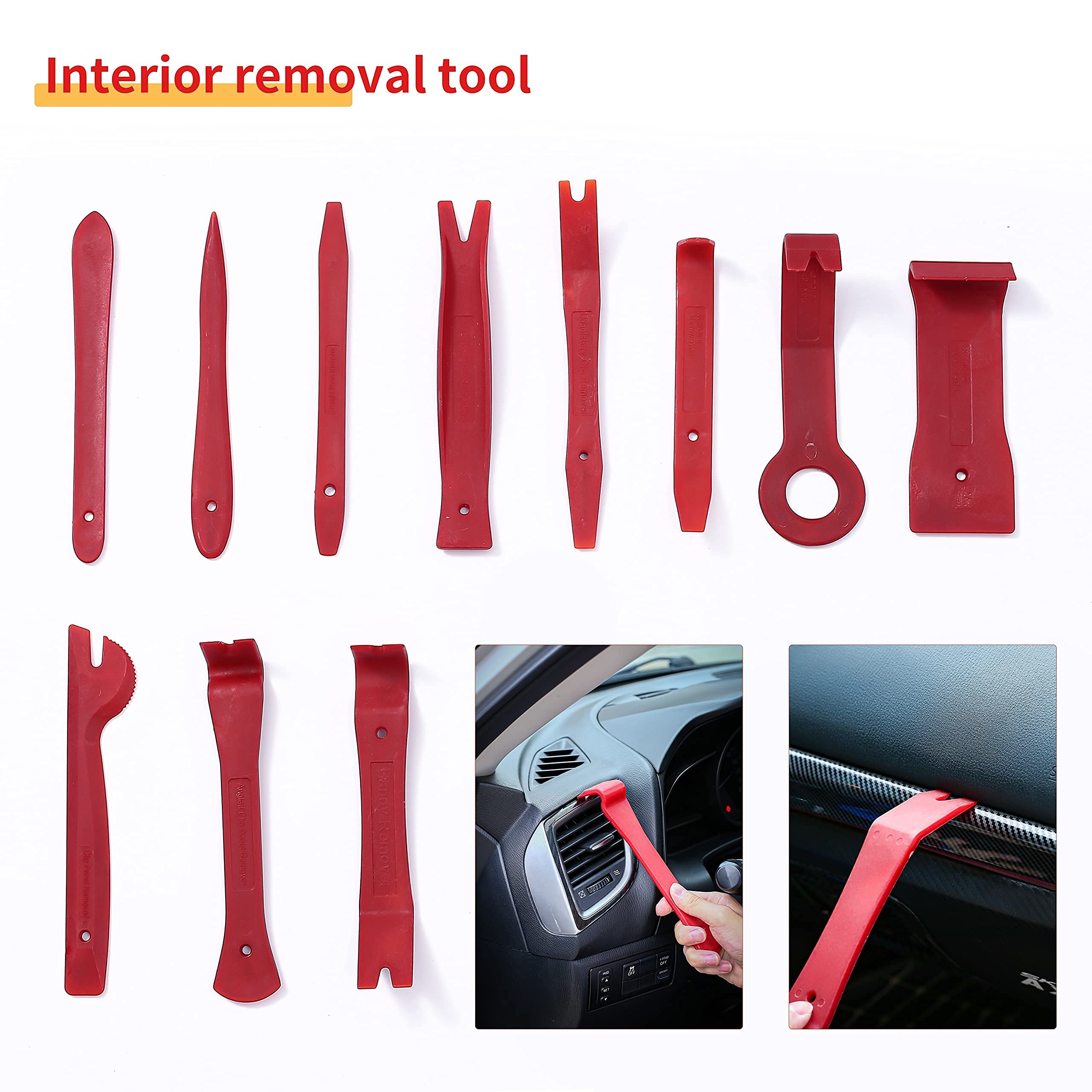 Kurala Auto Trim Tools 19 PCS Auto Trim Removal Tool Kit for Car Interior Panel Dash Audio Radio Removal Installer and Repair Car Pry Tool Kits with Storage Bag